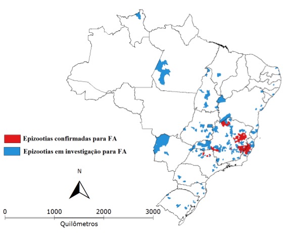 Mapa da atual epizotía de Febre Amerela no Brasil | blog infectologia ...