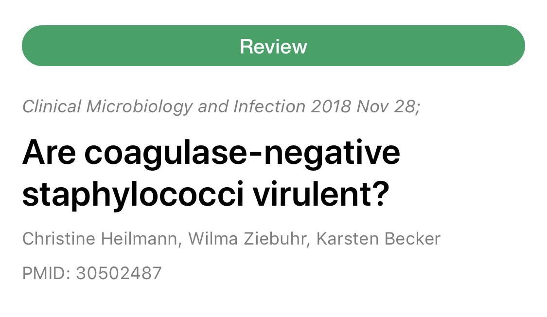 Are coagulase-negative staphylococci virulent? | blog infectologia em geral